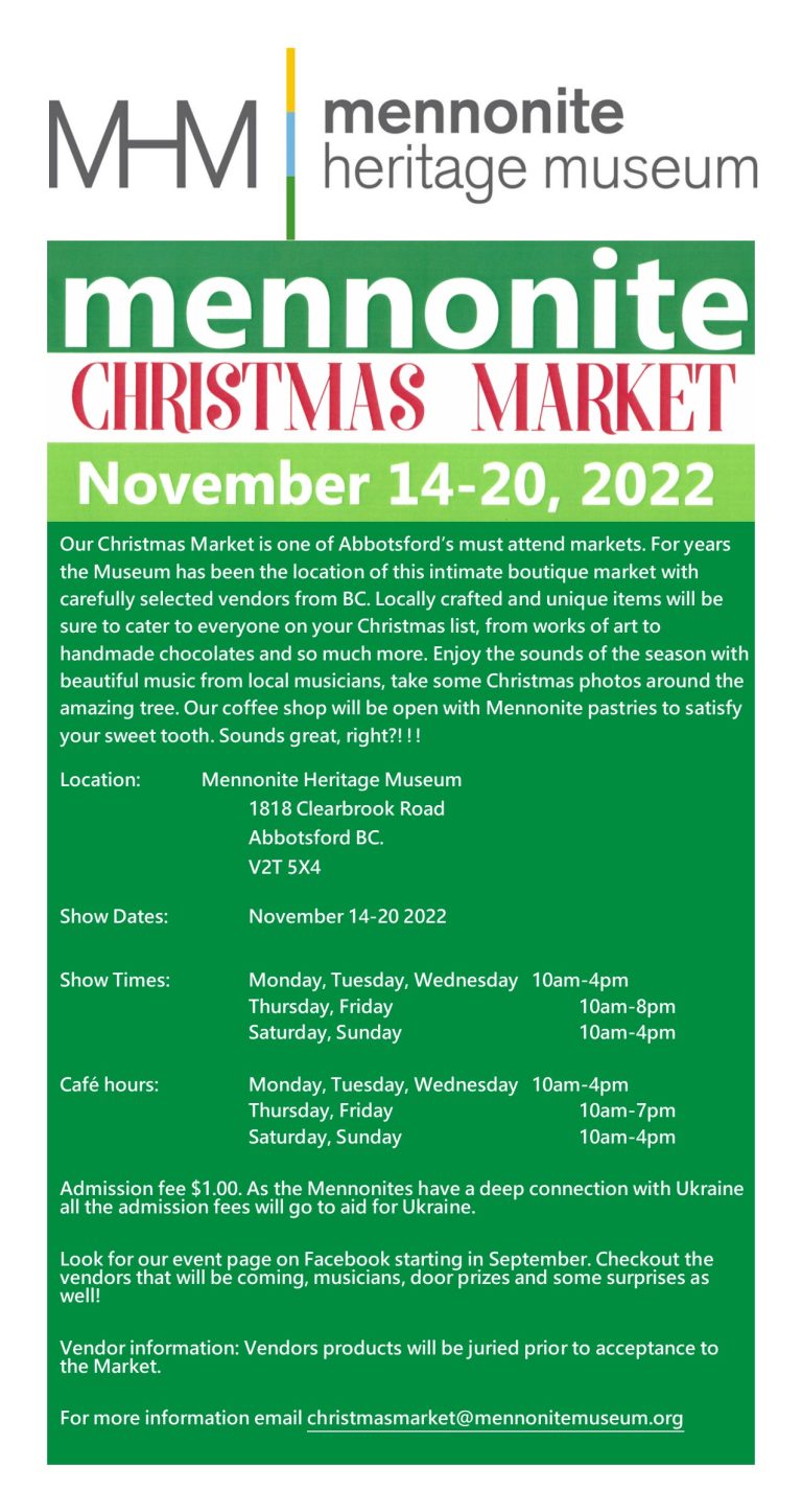 Christmas Market - Mennonite Heritage Museum