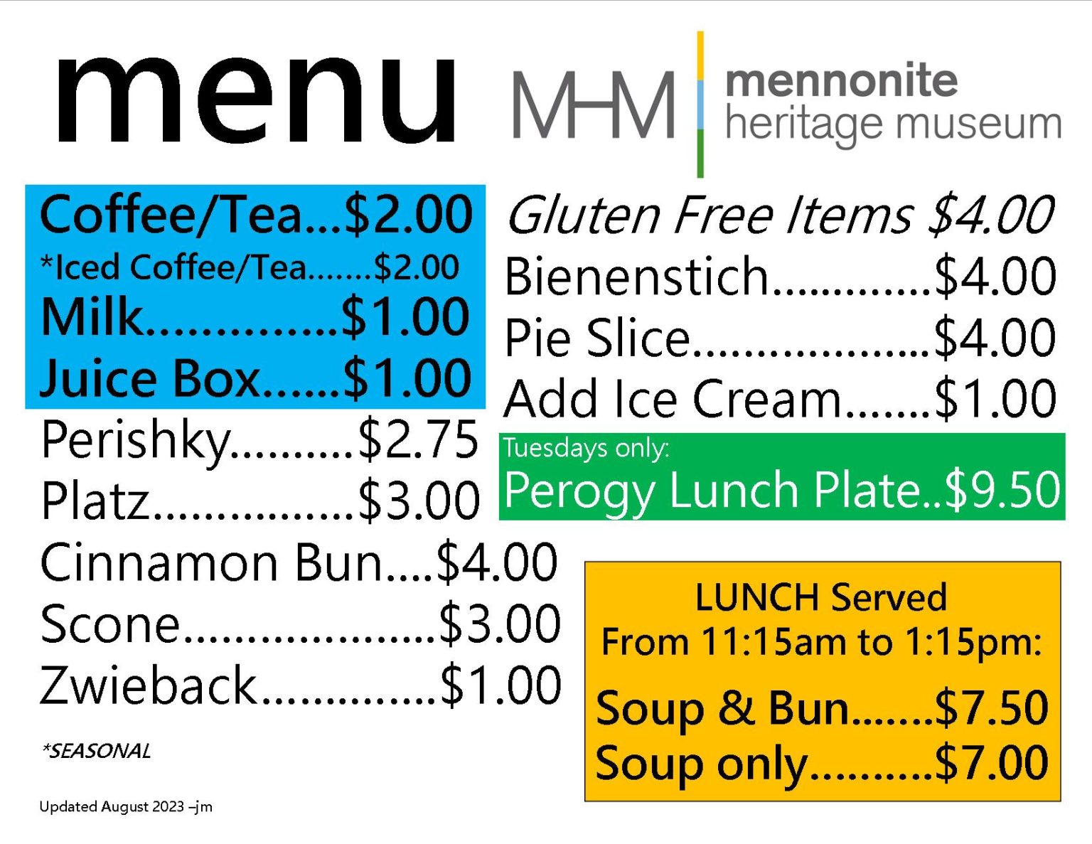 MHM Cafe - Mennonite Heritage Museum